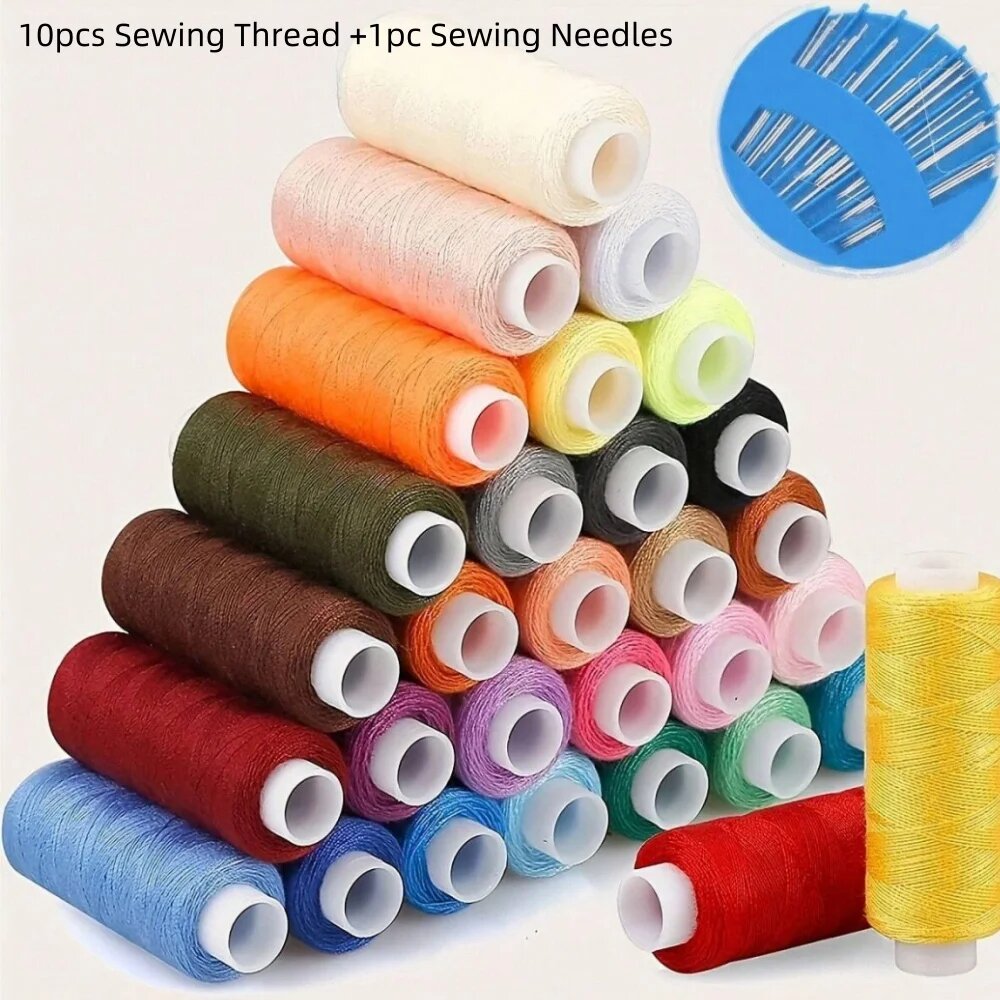 Набор ниток для шитья 10 шт + иголки, цвет Thread And Needles
