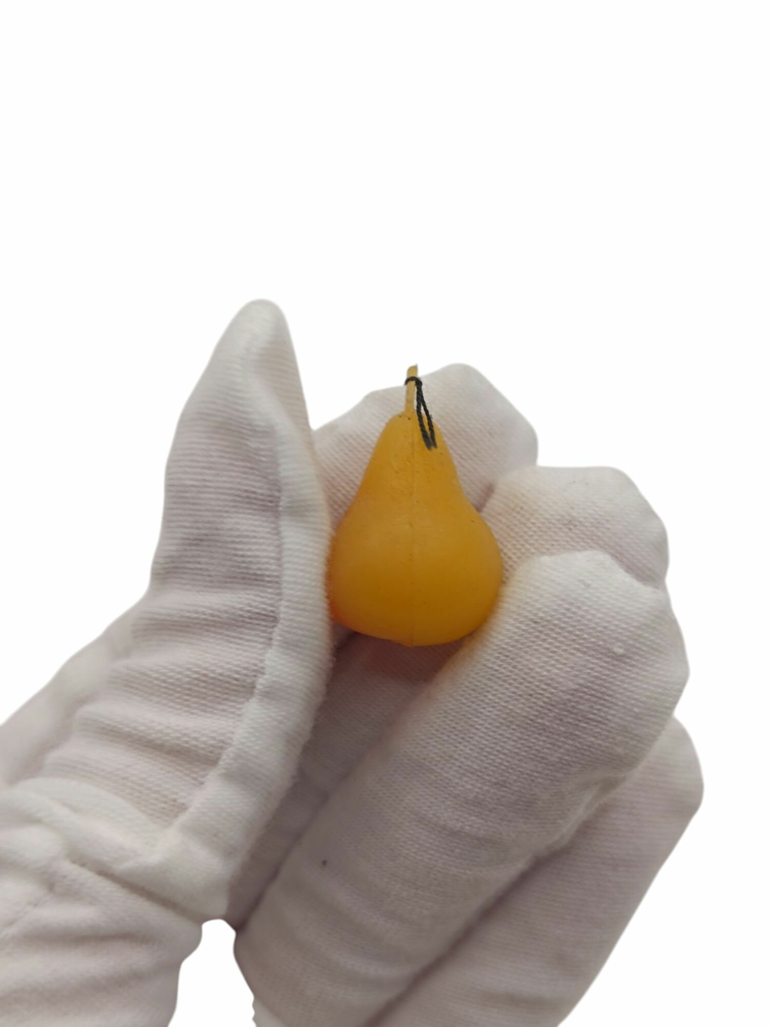 Советская винтажная елочная игрушка-малютка, Груша. Сделано в СССР.