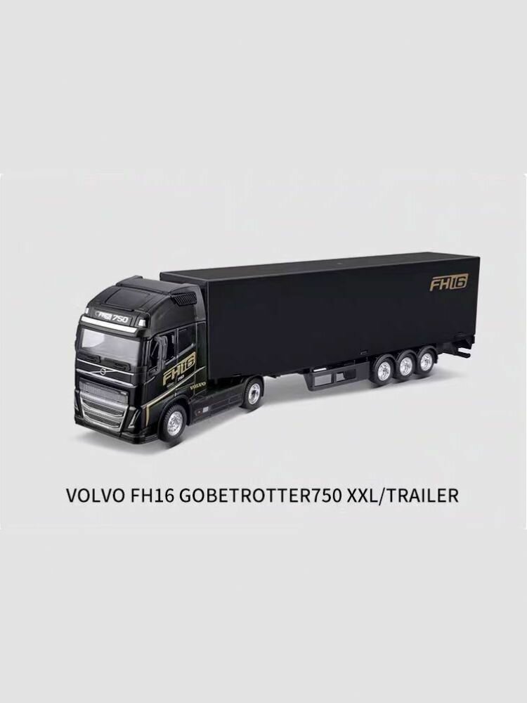 Volvo FH16 Globetrotter 750 XXL с прицепом, коллекционная модель для перевозчиков, изготовленная методом литья под давлением
