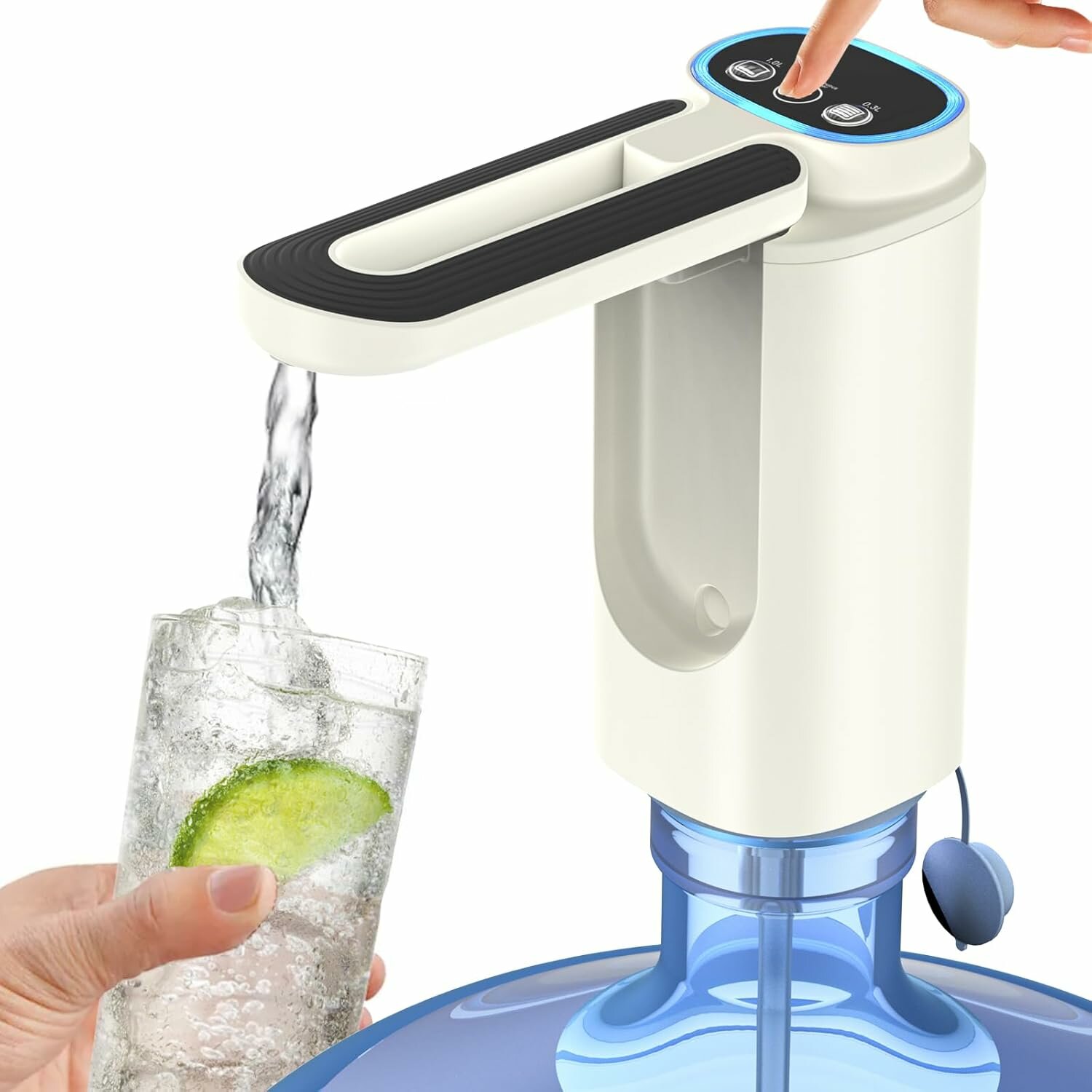 Умный насос для бутылей с водой, USB-зарядка, складная штанга, два режима дозирования, для дома и офиса