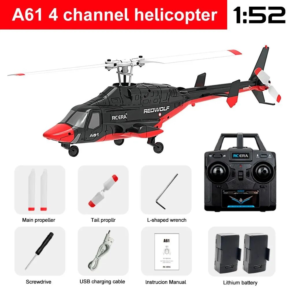RC ERA A61 4CH Индукционный вертолет с дистанционным управлением игрушки 1/52 120M