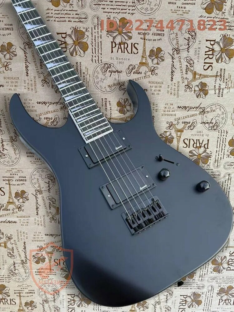Электрогитара Ibz 7V / Jackson Персонализированный цветочный узор с водной печатью 6-струнная