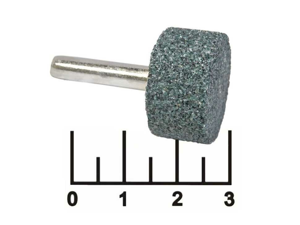 Камень абразивный цилиндр 6мм 25*13мм зеленый 36972