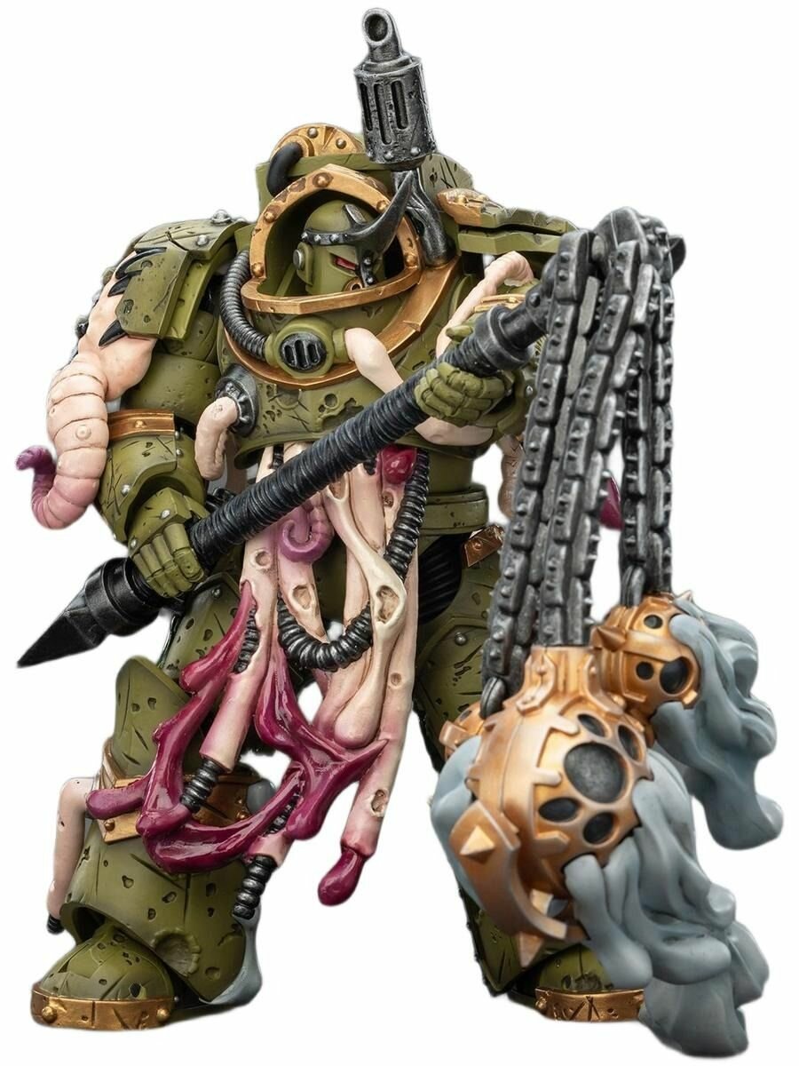 Подвижная фигурка JOYTOY Warhammer 40K Death Guard Blightlord Terminator 2 with Flail of Corruption, Игры для персонажей Коллекция подарков на день рождения