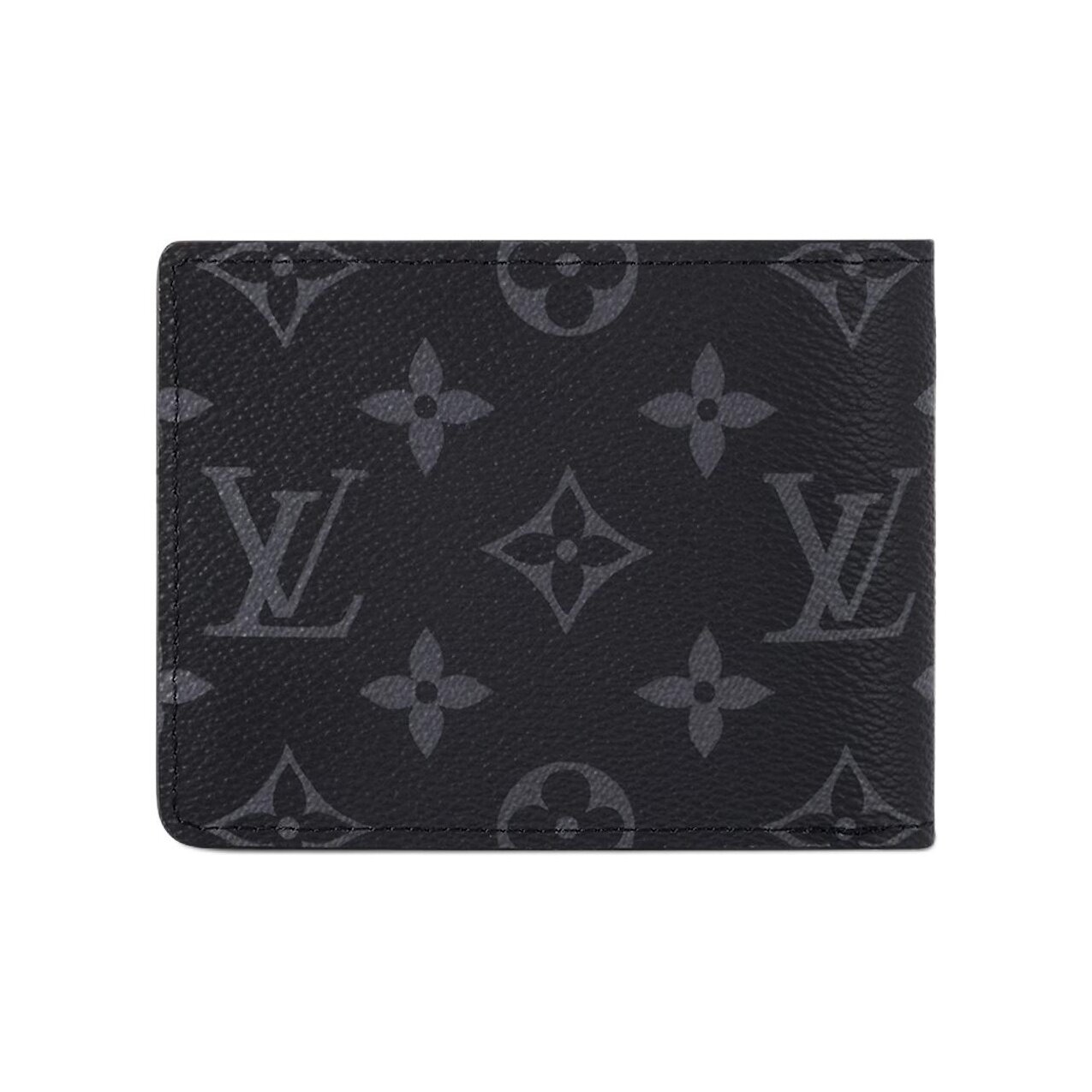 Бумажник Louis Vuitton, фактура плетеная, черный — фото 1