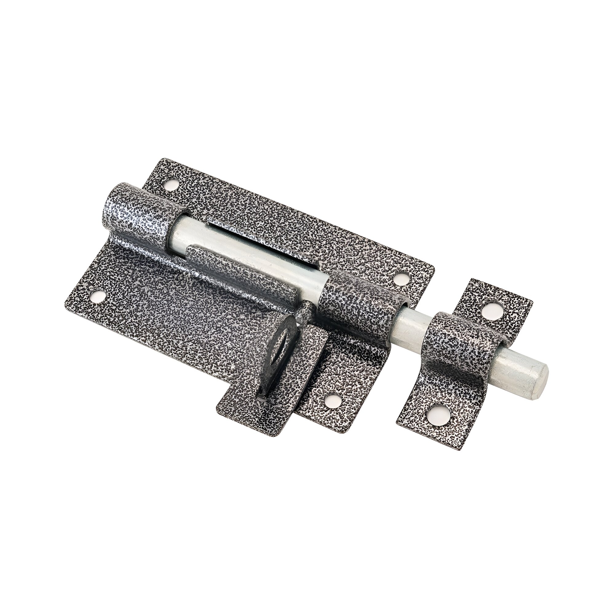 Засов дверной круглый с проушиной Секрет ЗД-12, серебро антик