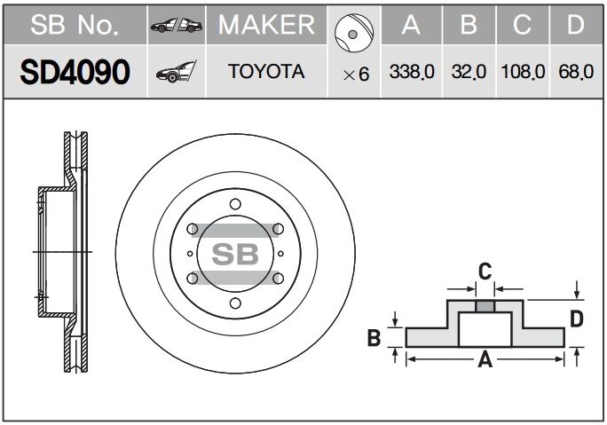 Диск тормозной передний TOYOTA Land Cruiser 4.03.0