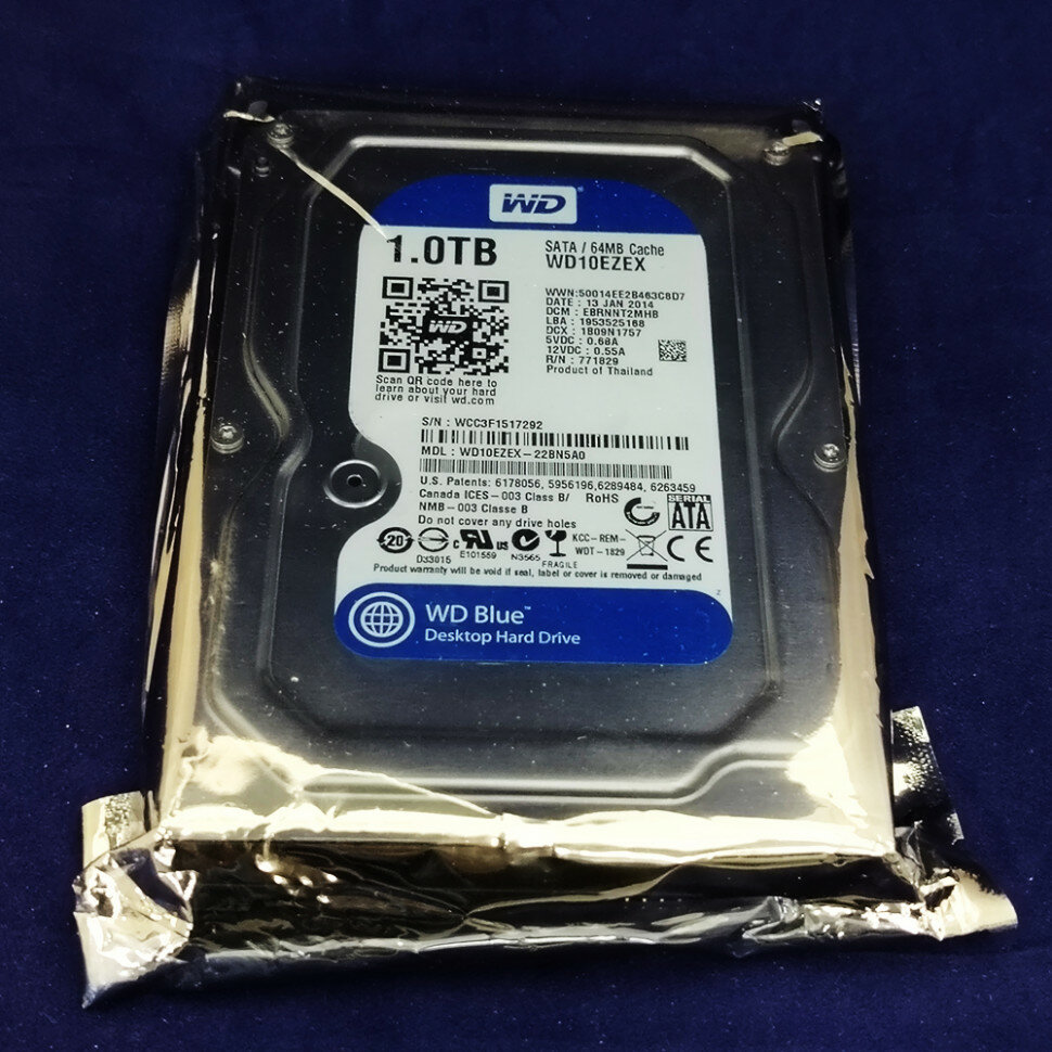 Жесткий диск Western Digital WD10EZEX, 1 ТБ