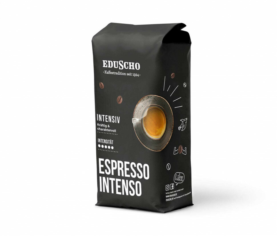 Кофе Tchibo "Eduscho" Espresso Intenso, в зернах, 1кг, с клапаном