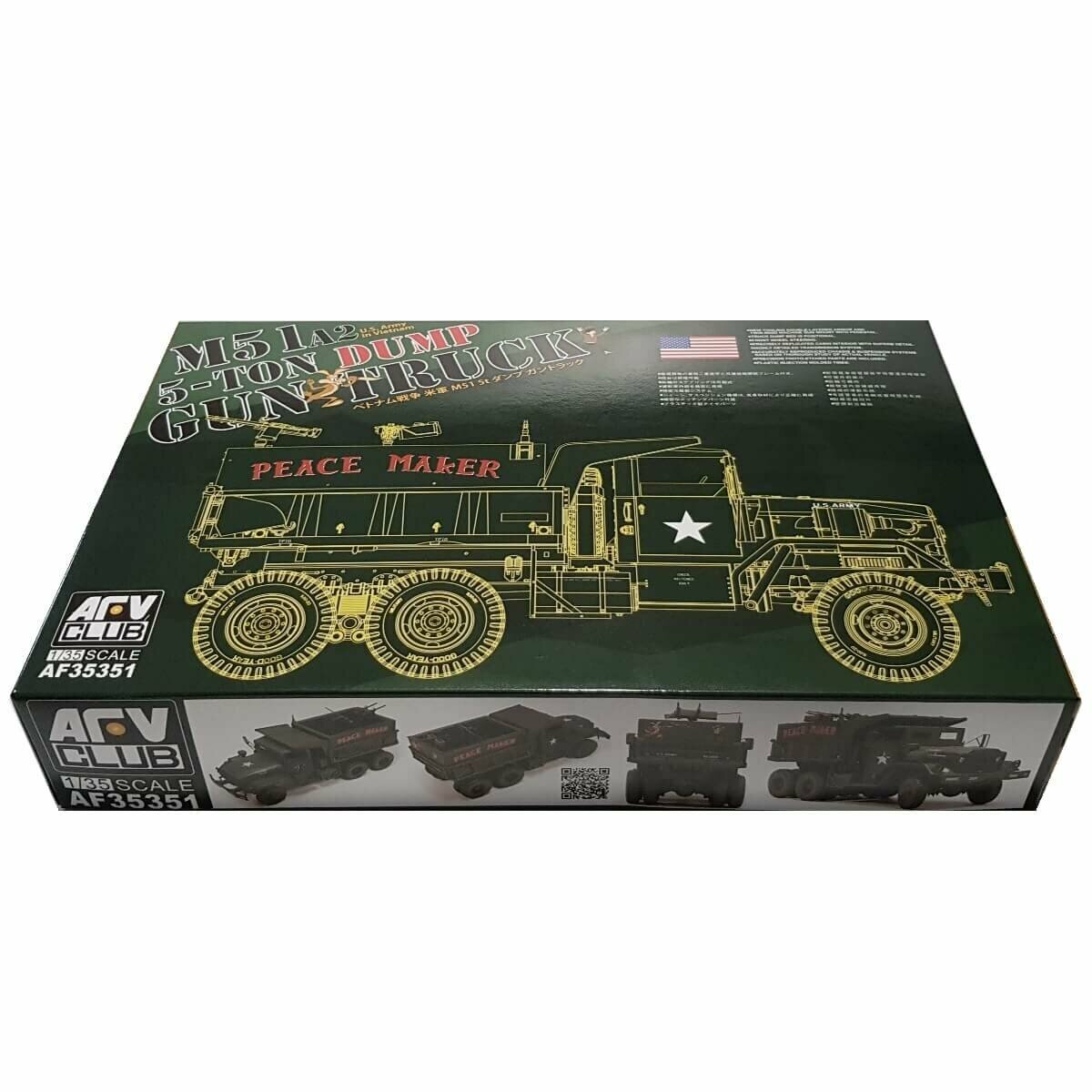 AFV CLUB Сборная модель Грузовик M51A2 5-тонный самосвал Вьетнам, 1:35, длина 39 см, с броней