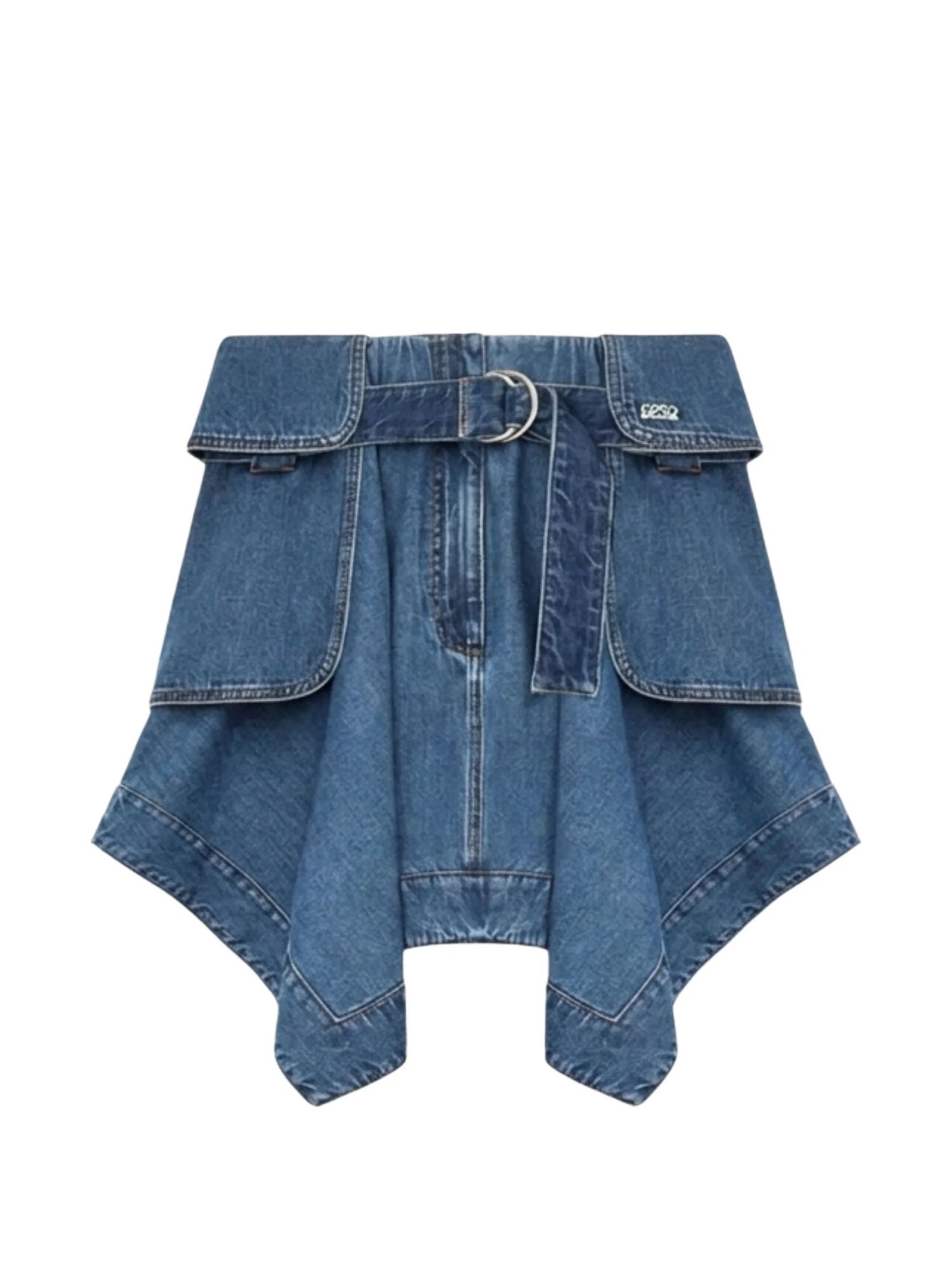 Юбка Loewe Belted cargo mini skirt, размер 36, blue