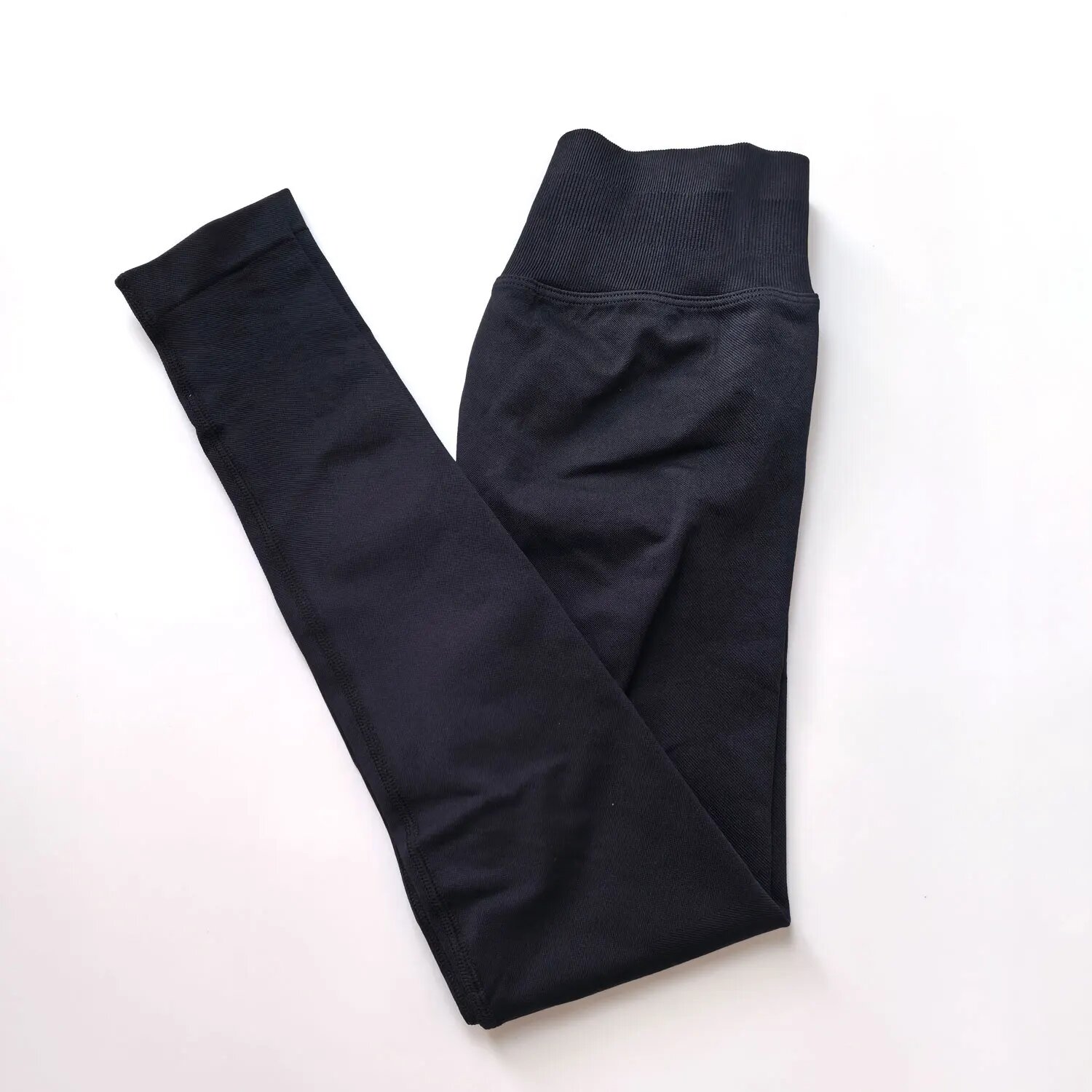 Черные бесшовные легинсы женские XL, нейлон спандекс