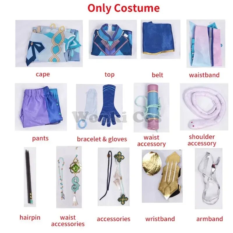 Genshin Baizhu Косплей костюм S, Only Costume