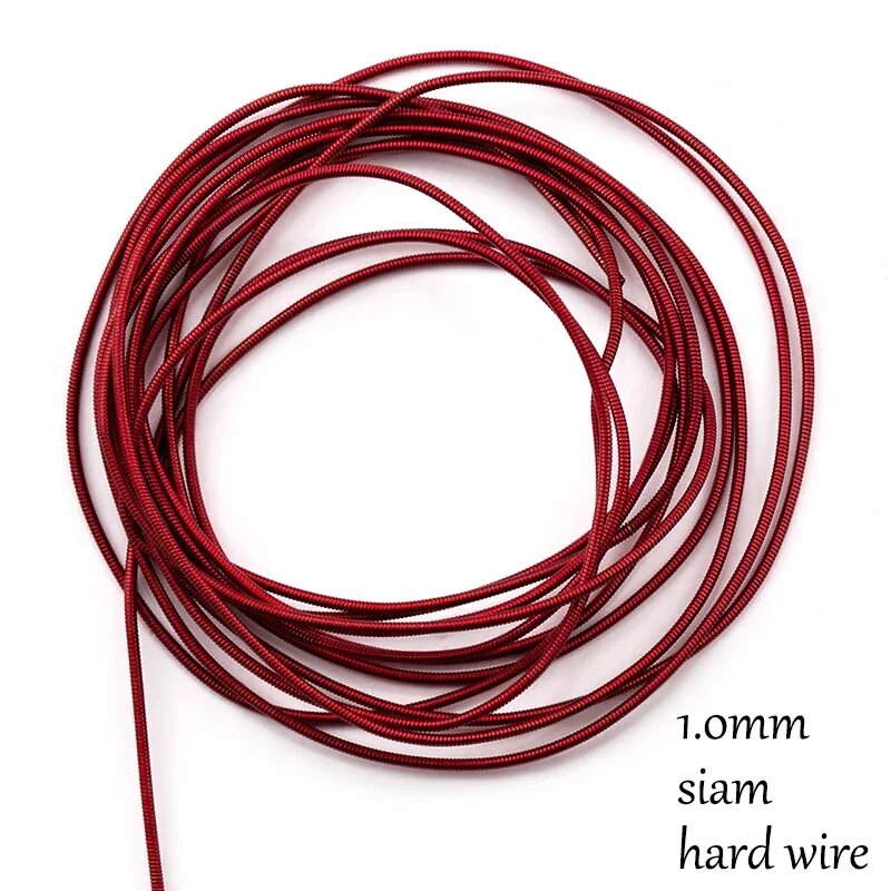 Бордовая металлическая нить 1.0mm Siam hard wire