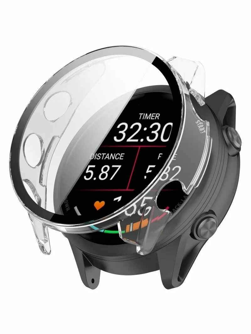 Закаленное стекло для Garmin Forerunner 570 42mm47mm Smart Watch Screen Protector для Forerunner570 47MM42MM Всесторонний бампер