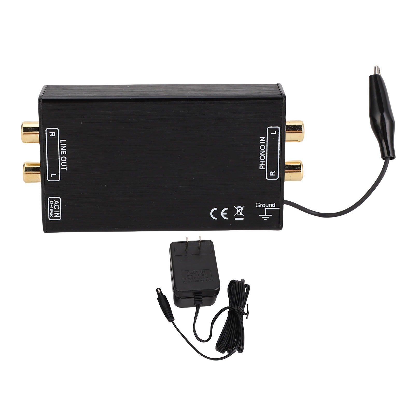 Фонокорректор для проигрывателя виниловых пластинок MM, мини-стерео аудиофонограф, AV-усилитель мощности с 2 композитными видеовходами и выходами, вилка стандарта США, переменное напряжение 115 В.