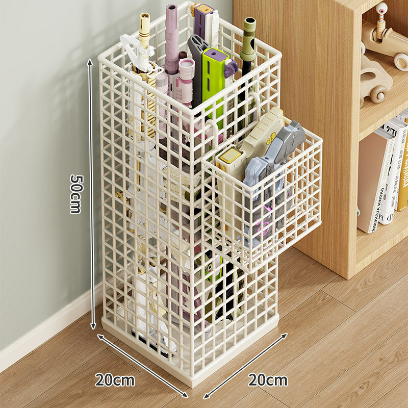 Корзина для хранения инструментов для уборки ванной и туалета, вместительный органайзер для хранения бытовых метел и швабр.