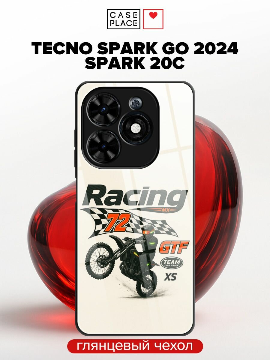Чехол на Tecno Spark Go 2024/Spark 20C / Текно Спарк Го 2024/Спарк 20С с принтом "Racing"