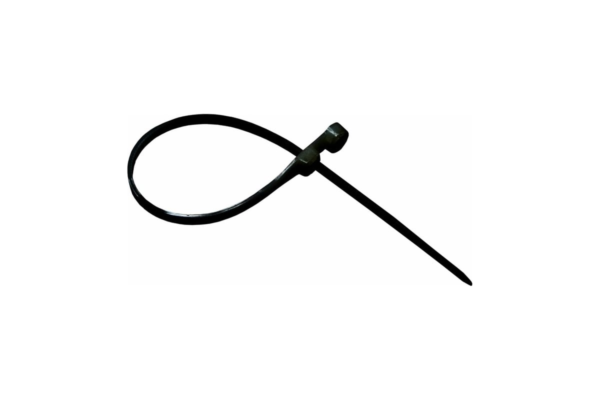 Набор Хомут-стяжкa Rexant нейлоновая под винт 150 x 3.6 мм, черная {07-0155} (100 шт/уп*2 упак)