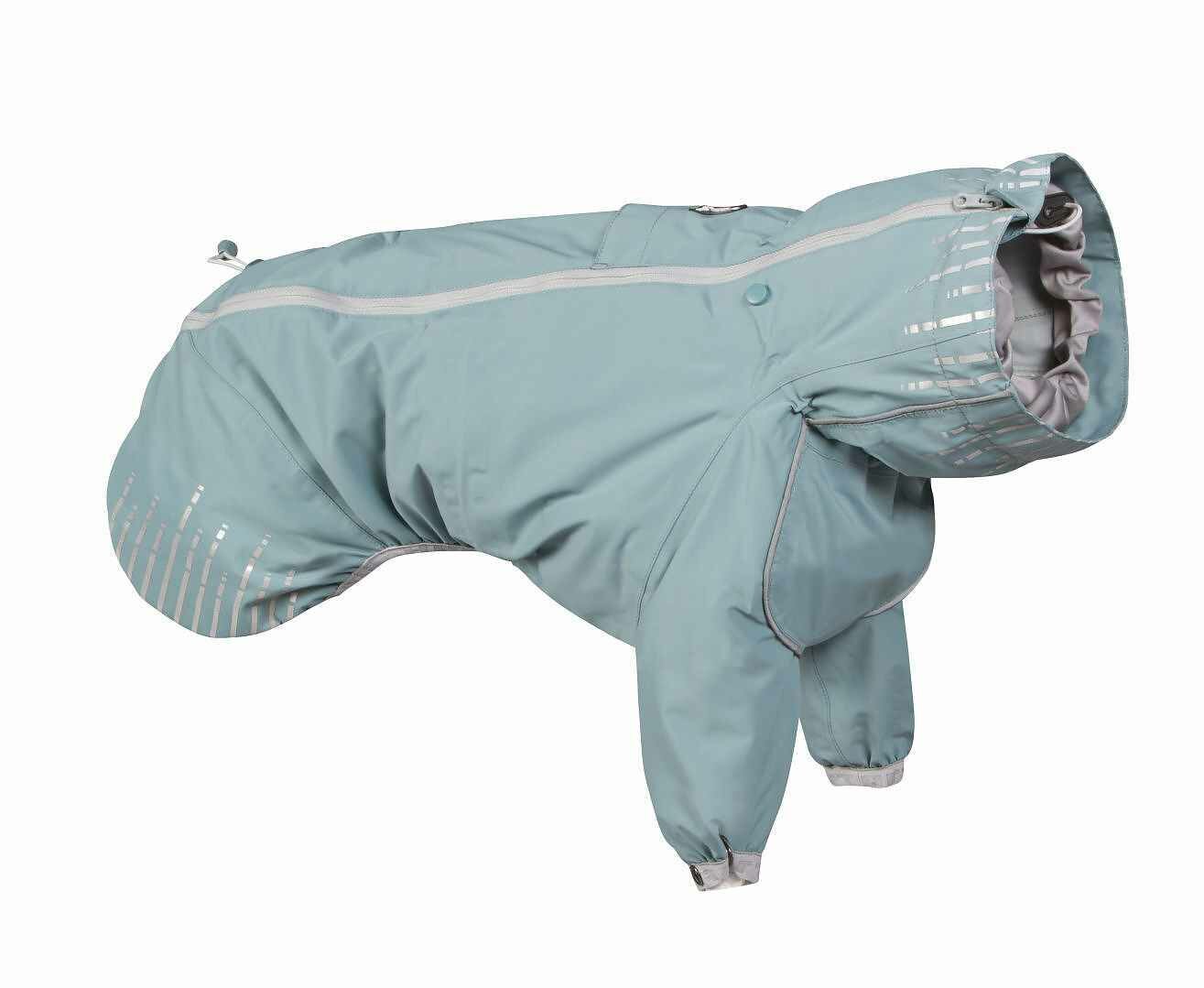 Плащ Hurtta Rain Blocker с передними лапами, размер 40 (длина спины 40 см), Бирюзовый