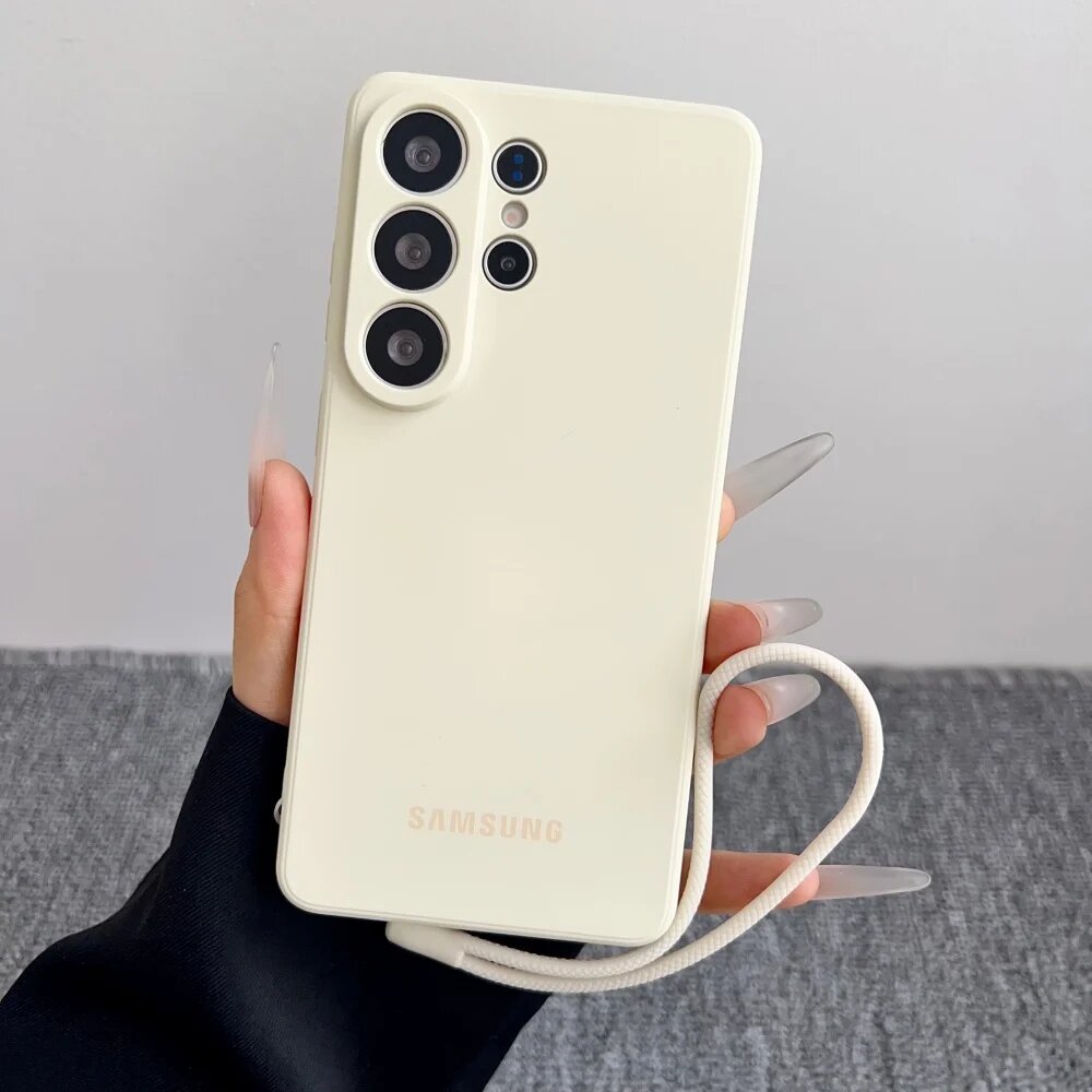 Samsung S26 ultra/Pro жидкий силиконовый ремешок, защитный чехол для камеры, оригинальный чехол для S26 S25 S24 Plus FE Edge A36 A56 A17