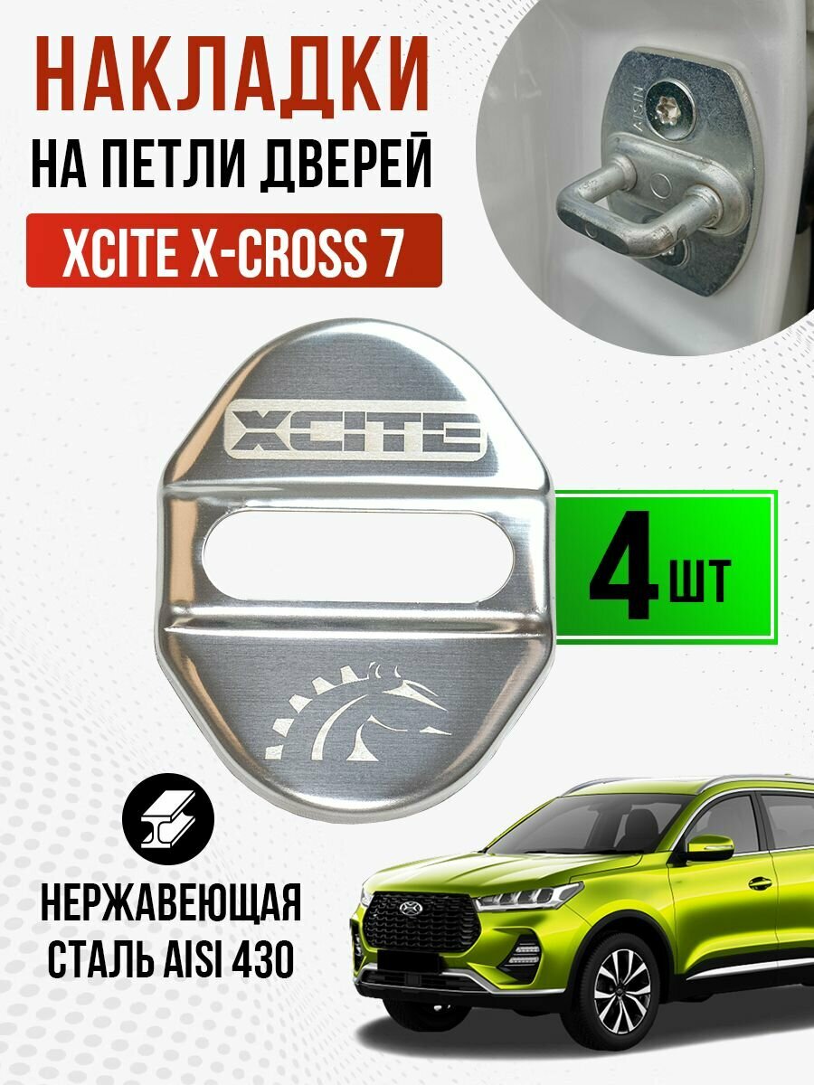 Защитные накладки на петли замков дверей ИксСити Икс-Кросс 7 / XCITE X-Cross 7 (2024-н. в.)