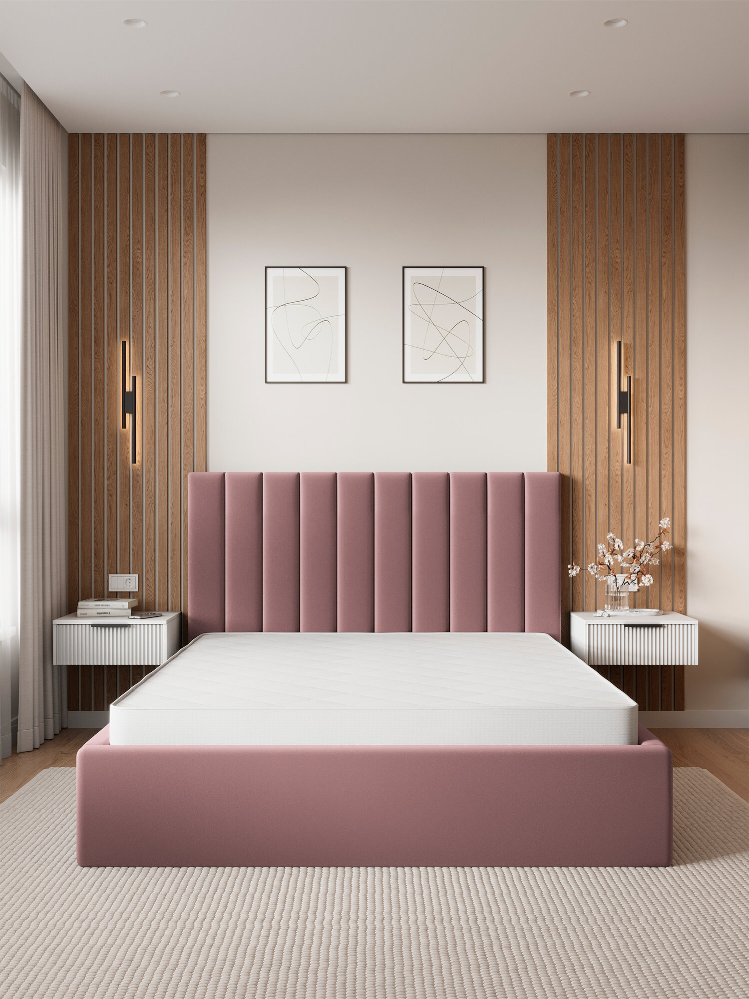 Кровать односпальная 90х200 с подъемным механизмом, Милан мини с мягким изголовьем для дома и спальни, ортопедическое основание, ящик для белья