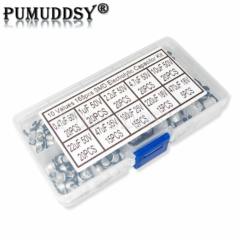 Набор SMD алюминиевых конденсаторов PUMUDDSY 10 значений