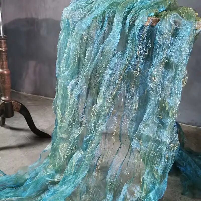 Оригинальная плиссированная органза "Океанская волна" Ocean Wave