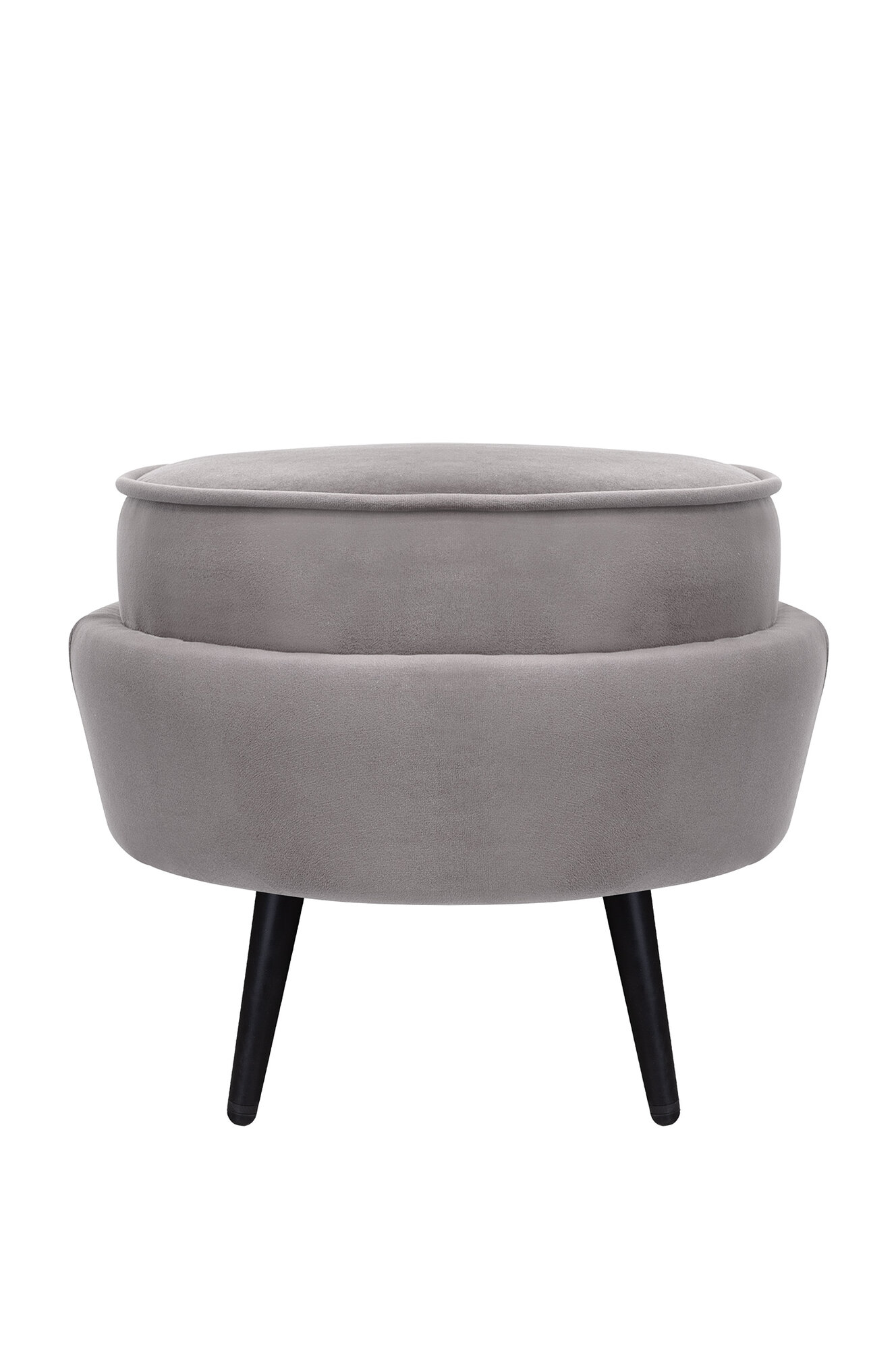 Пуф Mak-interior Pearl Adorn Grey на черных железных ножках, серый