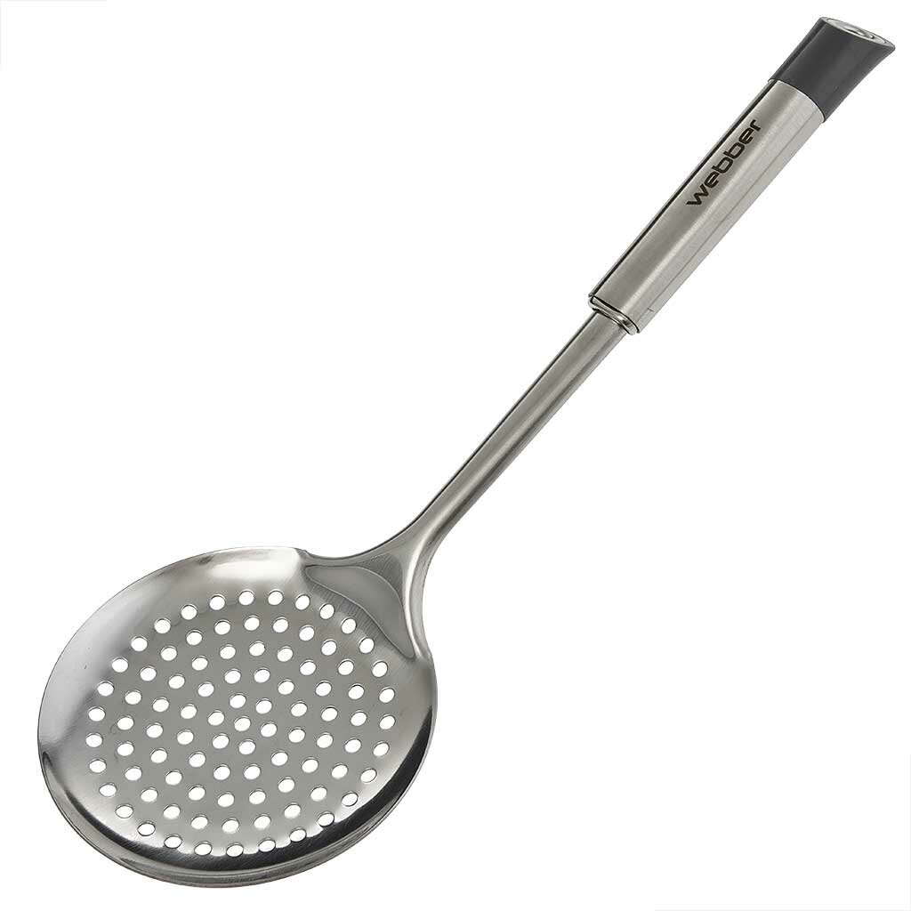 Шумовка 34 см из нержавеющей стали Webber BE-1671 с петелькой для подвешивания