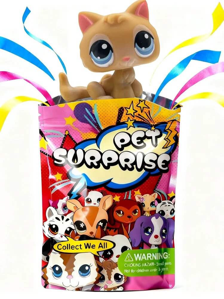 Pet Shop #47, лпс игрушки, Короткошерстная кошка, подарок для девочки(С упаковочным пакетом)