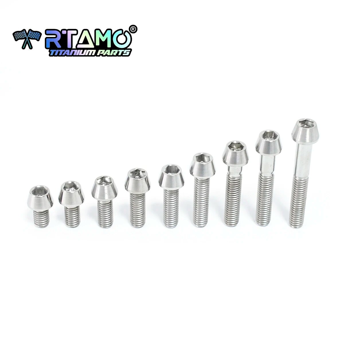 RTAMO Титановые болты для велосипеда M6X10-40 мм, Silver