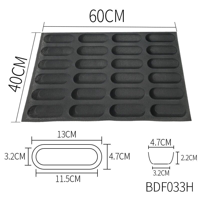 Силиконовая форма для выпечки 40x60см, BDF033H, черная