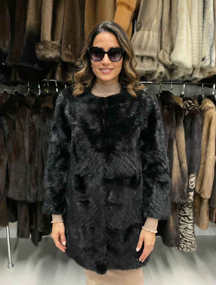 Шуба. Премиальная. Поперечка. Норка 40-42 р.