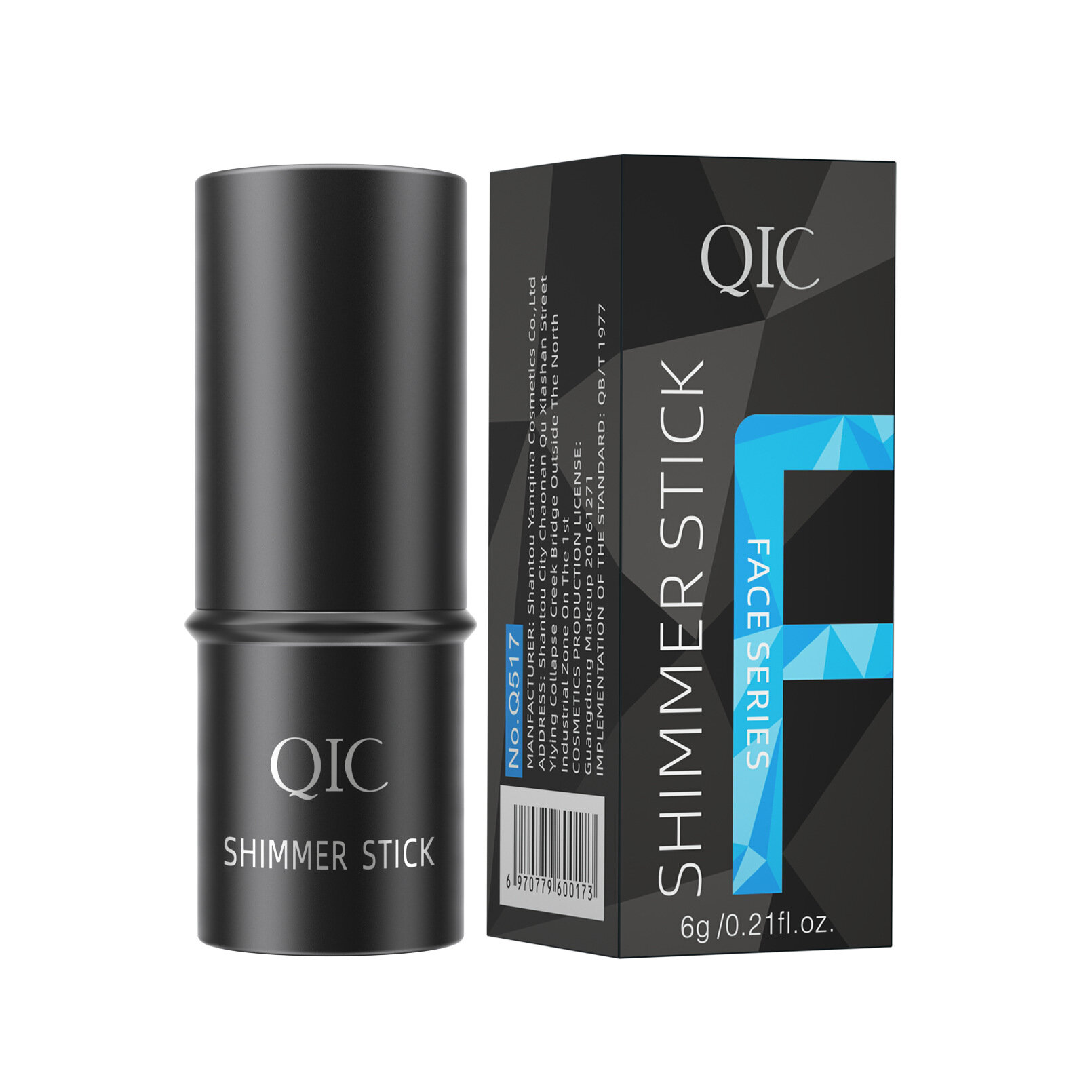 Косметика для границы QIC тень для подчеркивания блеска палочка основа для лица объемная крем консилер румяна ремонтная палочка для макияжа 1# Highlight яркий свет-английская упаковка (только для экспортных продаж, домашняя продажа запрещена, покупка