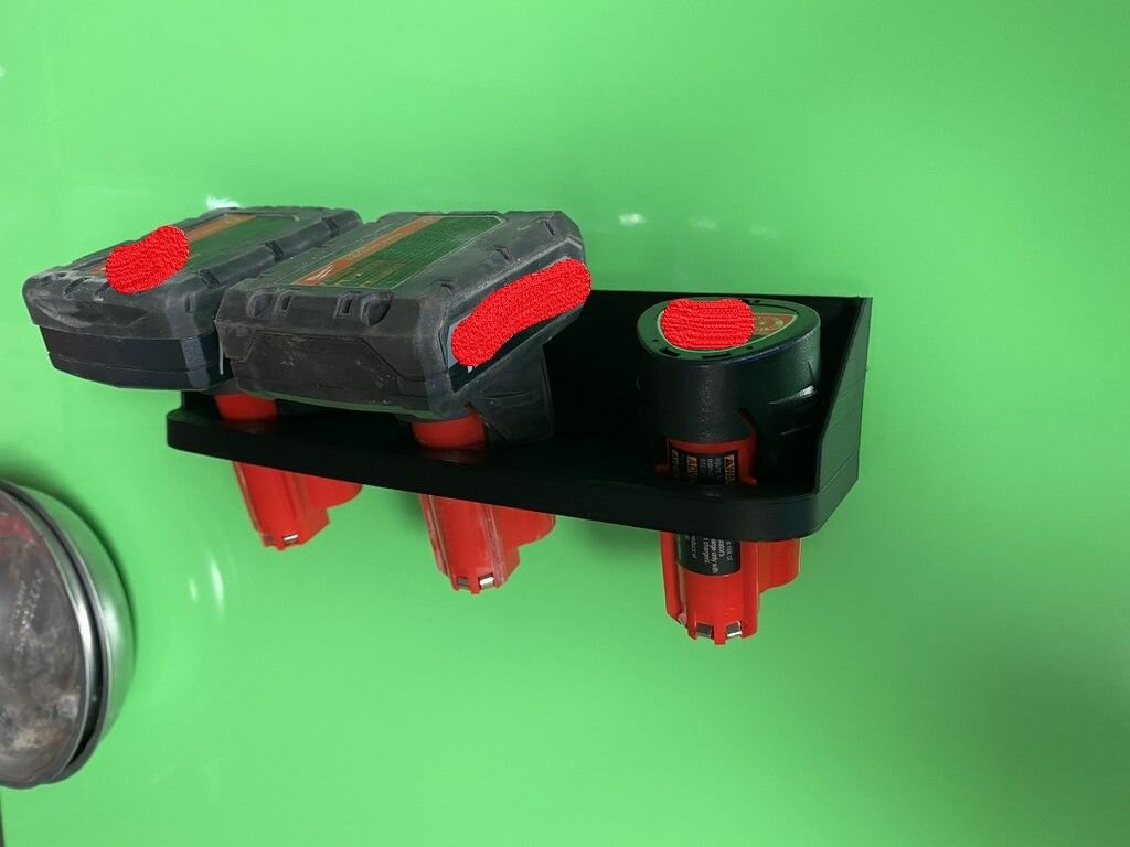 Держатель 3х АКБ Milwaukee M12