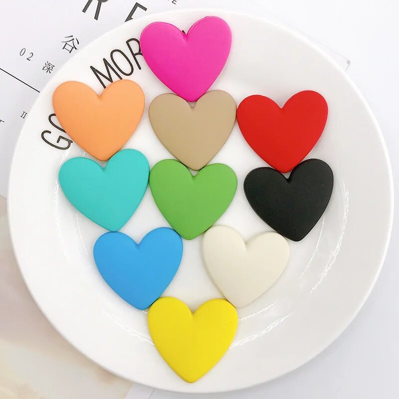 Цветные сердца из смолы, набор Mixed color