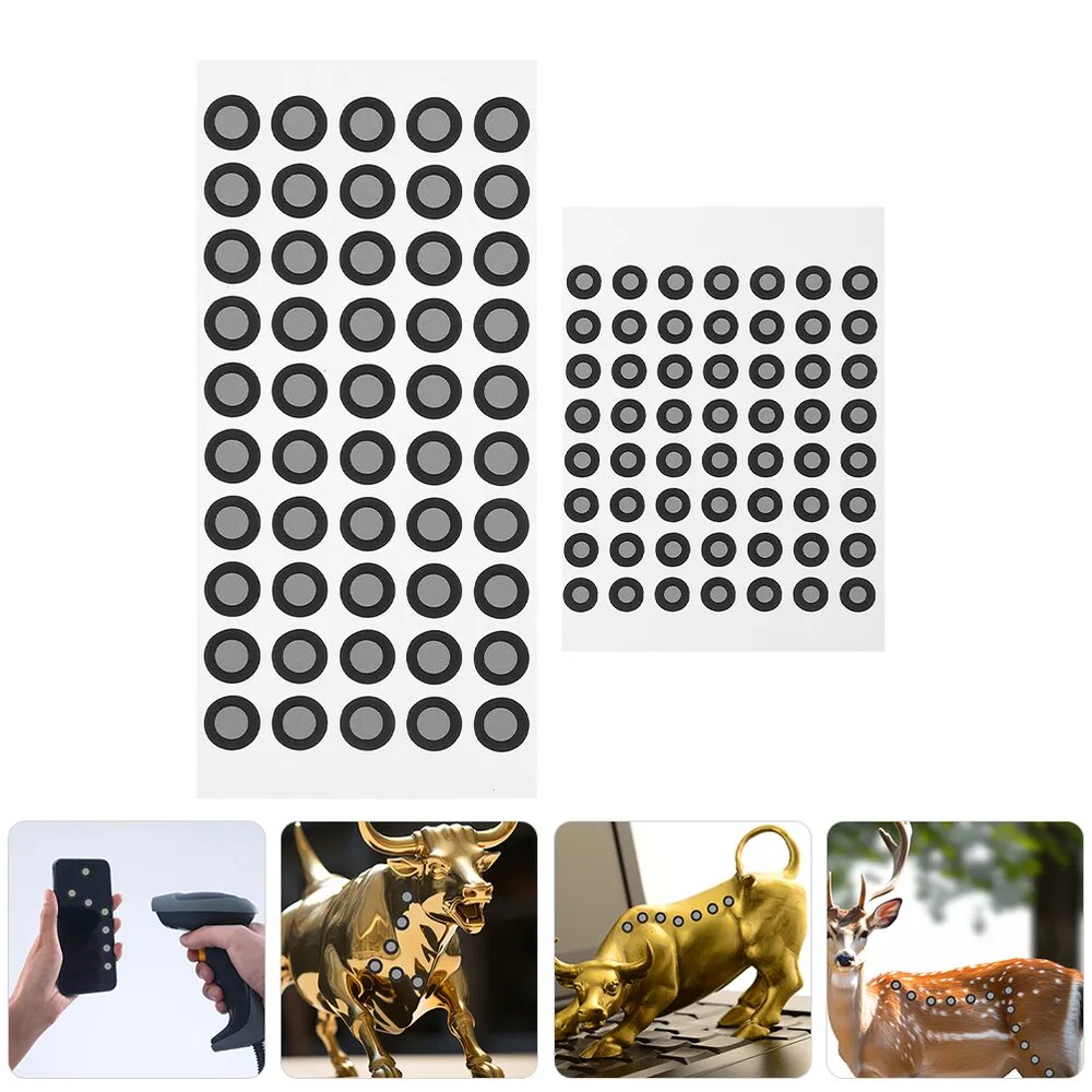 4 листа маркировочных точек для 3D сканера Ilopm Aesub, сканирующие спреи, отражающие наклейки 1.00X1.00X0.10CM пленка