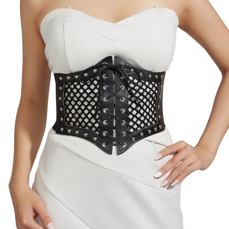 Регулируемый Пояс Для Подтягивания Талии Эластичный Поддерживающий Эластичный Пояс Для Повседневной Носки Фитнес-Зал Классическая Черная Искусственная Кожа