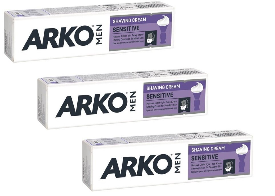 Крем Arko для бритья Sensitive , 65гр 3шт