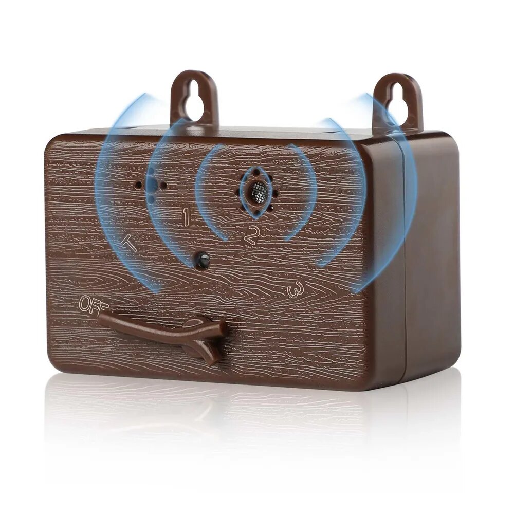 Стационарный ультразвуковой антилай для собак , на аккумуляторной батареи, с 3 регулируемыми уровнями.