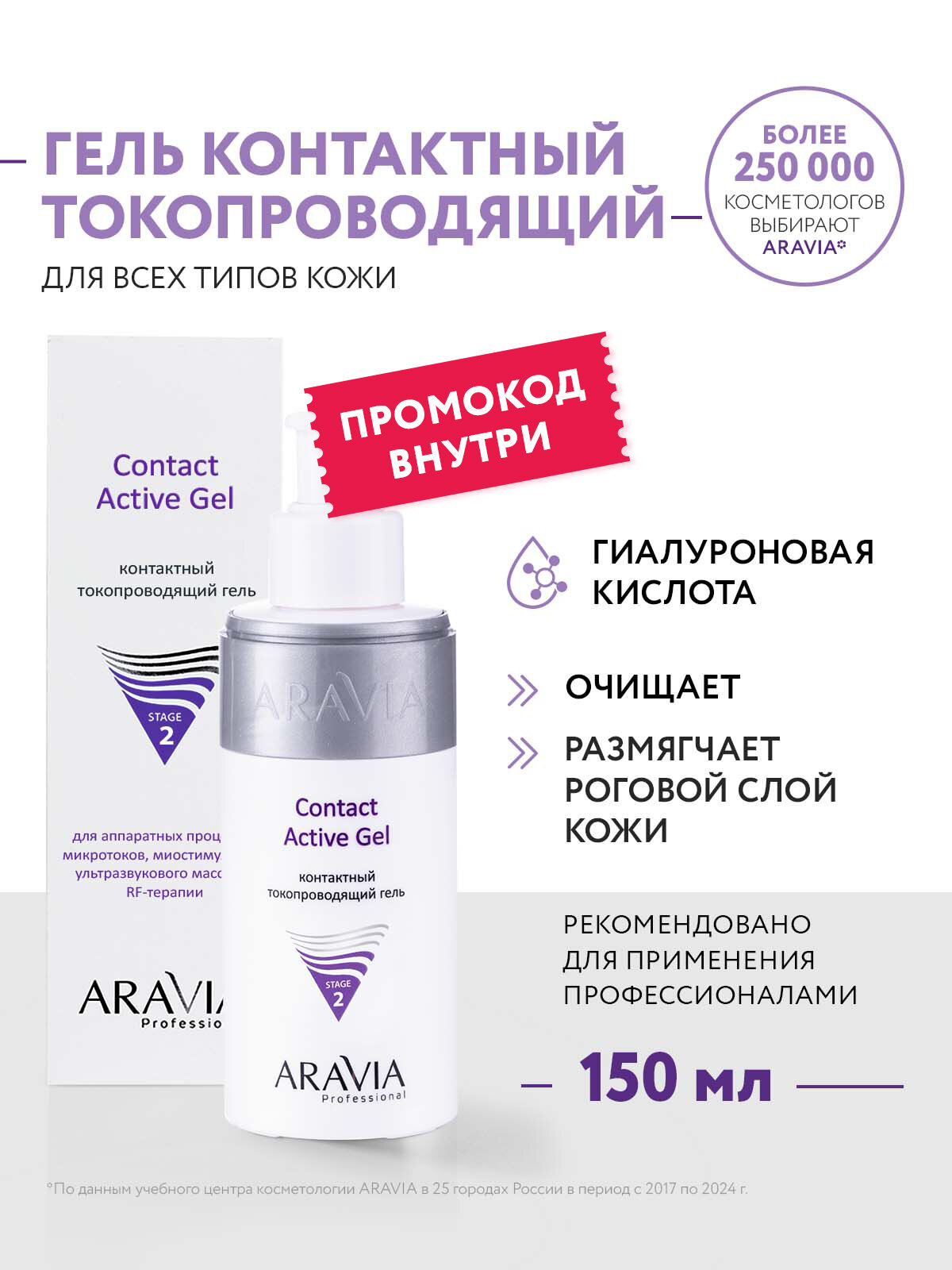 ARAVIA Контактный токопроводящий гель Contact Active Gel, 150 мл