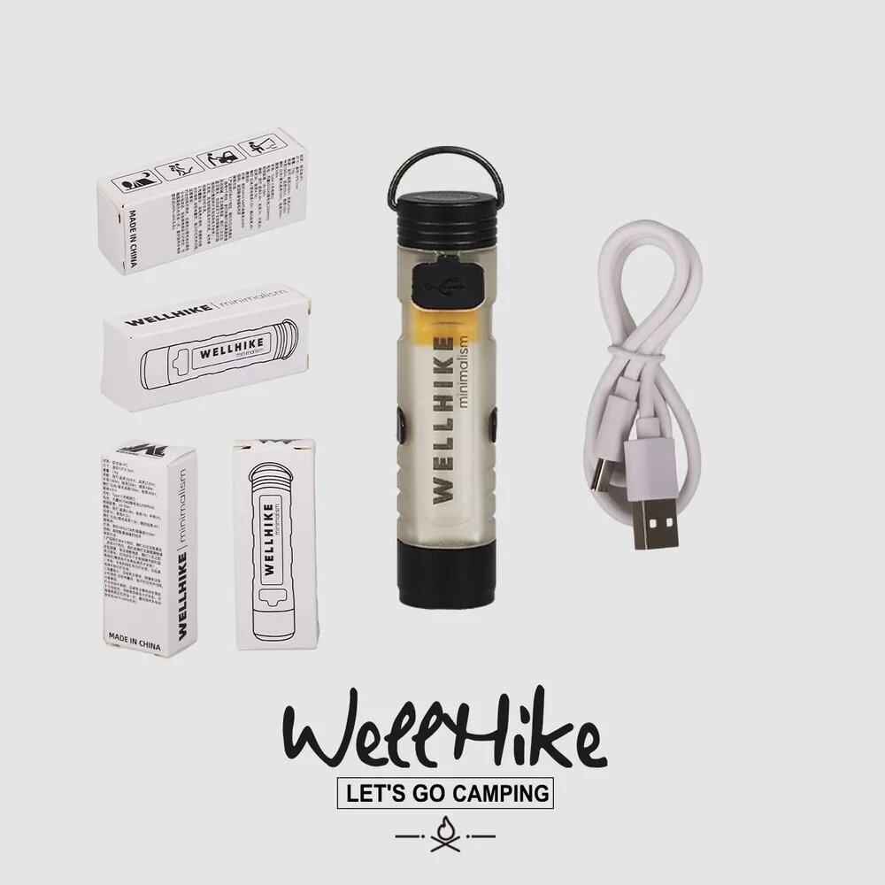 WellHike Уличный светильник, фонарь для кемпинга, светодиодный, USB-зарядка, встроенный Power Bank, IPX4