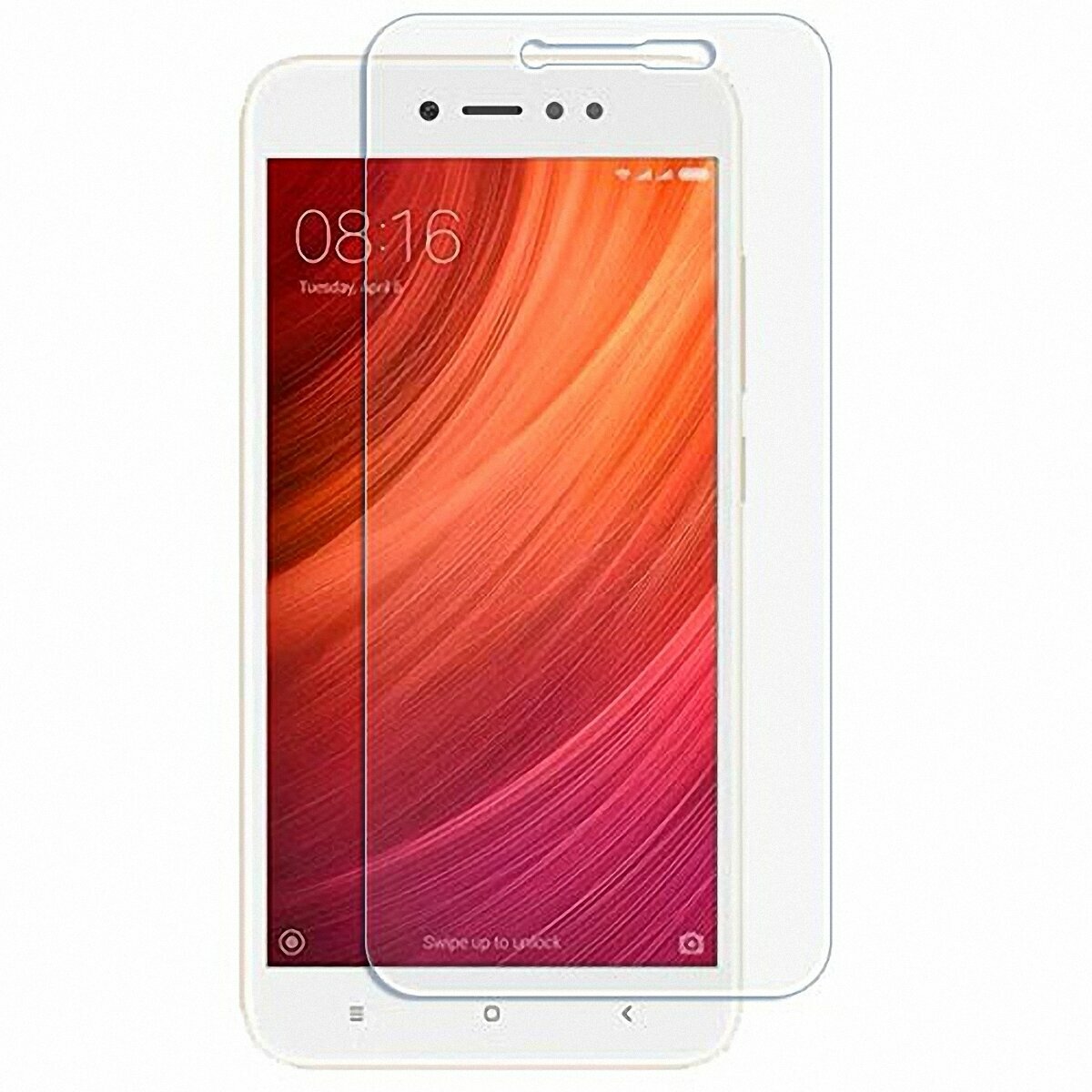 Защитное стекло для Xiaomi Redmi Note 5A Prime прозрачное на плоскую часть экрана