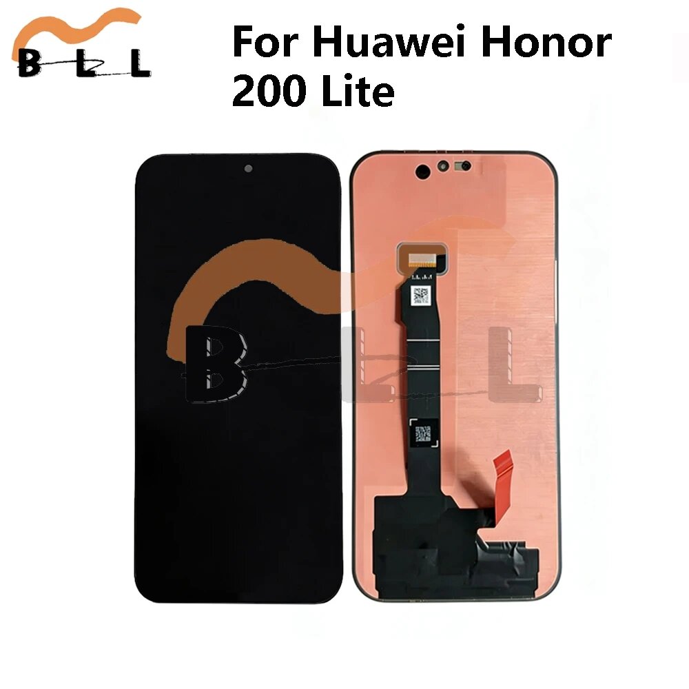Оригинальный AMOLED для Huawei Honor 200 Lite 200Lite LLY-NX1, ЖК-дисплей, дигитайзер сенсорного экрана, передняя стеклянная панель, полная сборка