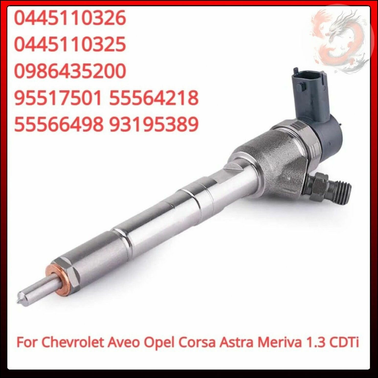 Эксклюзивная форсунка дизельная 0445110326 для Chevrolet Aveo, Opel Corsa, Astra, Meriva с двигателем 1.3 CDTi, артикулы 95517501, 55564218, 55566498, 93195389