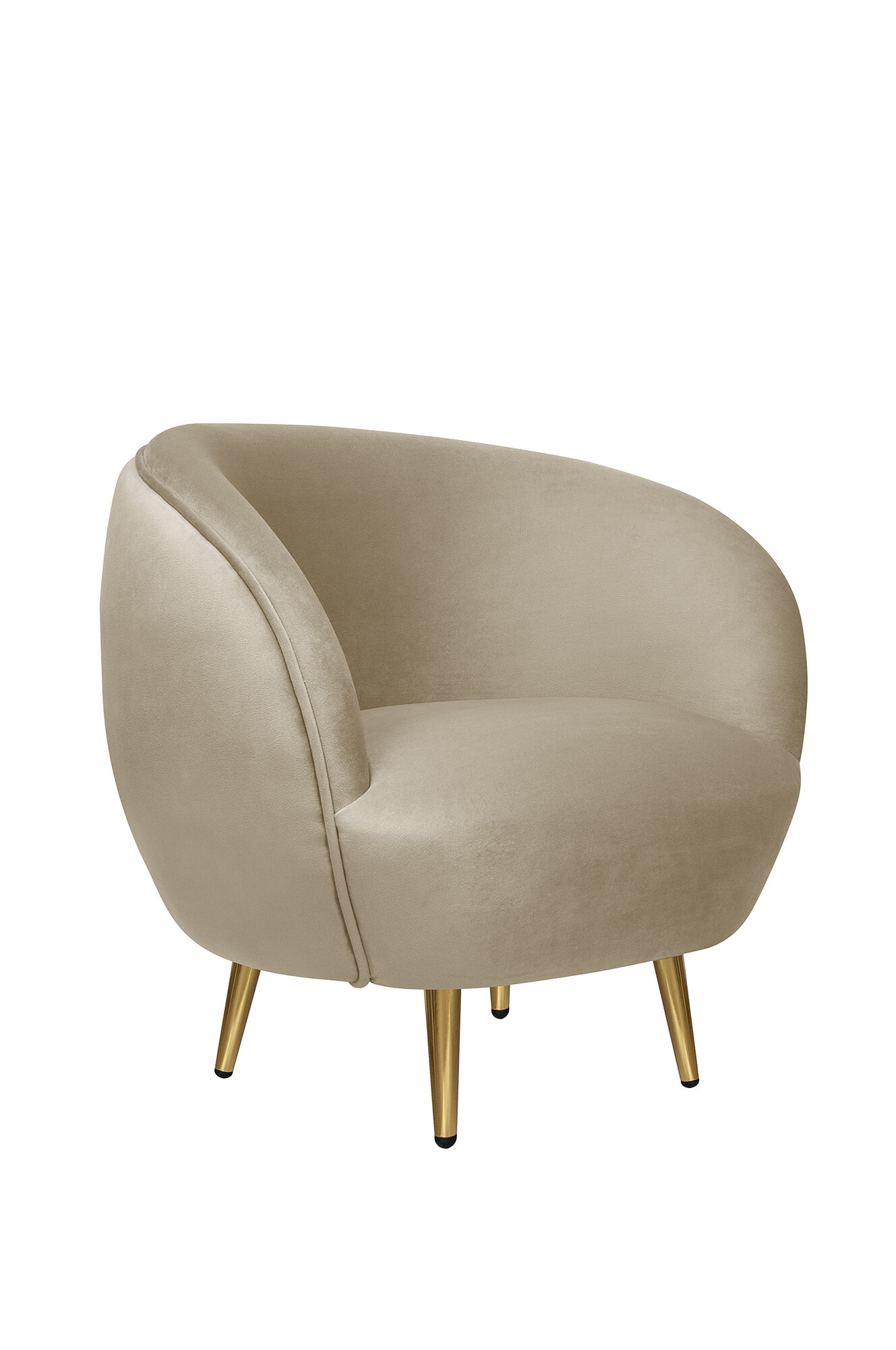 Кресло Mak-interior, Small Benee taupe, светло-коричневое на железных ножках