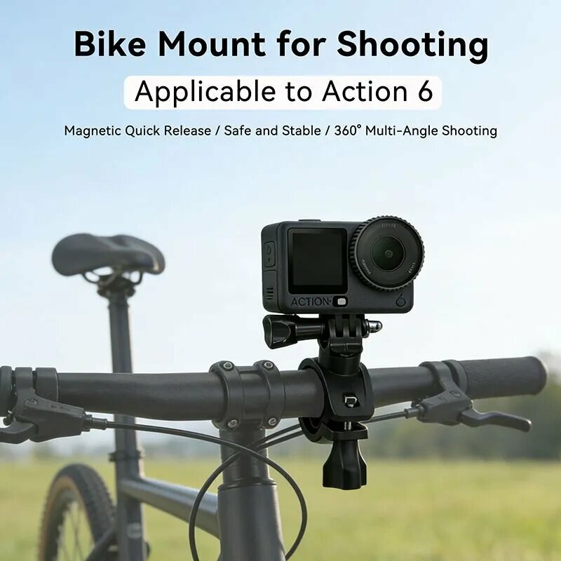 Держатель спортивной камеры OSMO Action 6, основание для крепления камеры на руле велосипеда