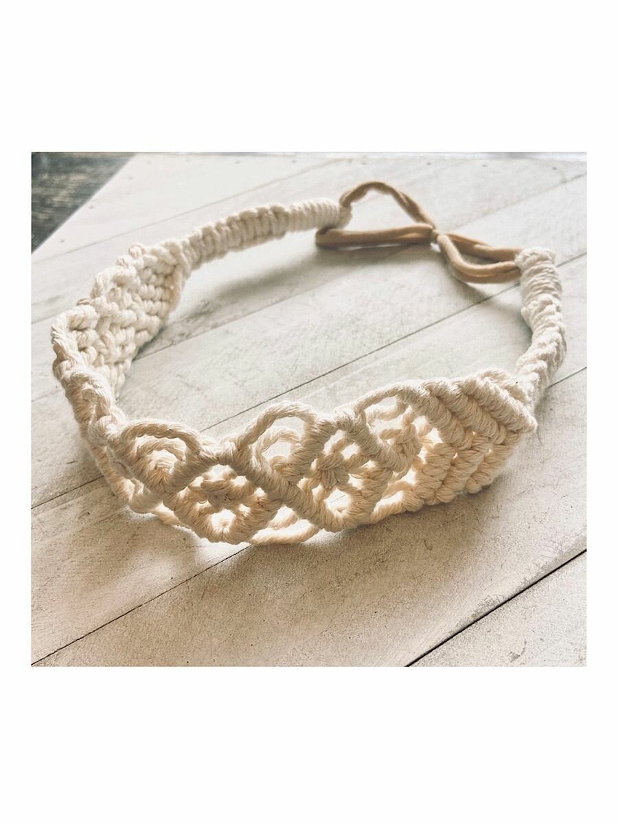 Плетеная повязка на голову ручной работы в стиле бохо, повседневные спортивные аксессуары для волос-15x4cm-1шт